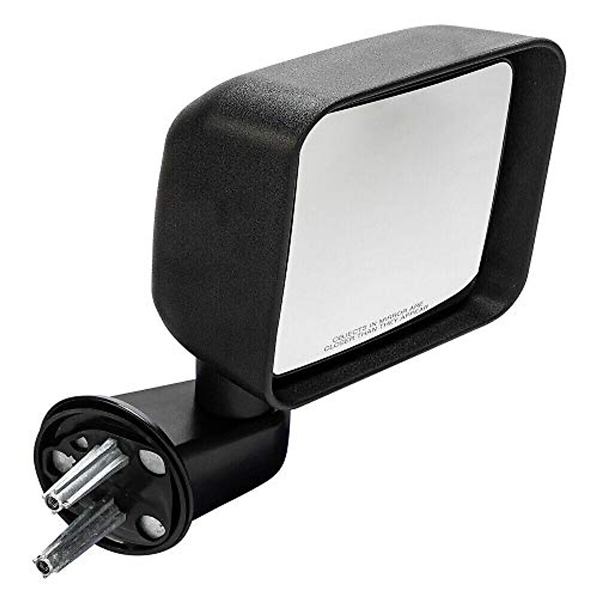 MOTORHOT Passenger Right Side Door Mirror Manual Fold Black Textured Mirror compatible with 2007-2010 Jeep Wran/gler