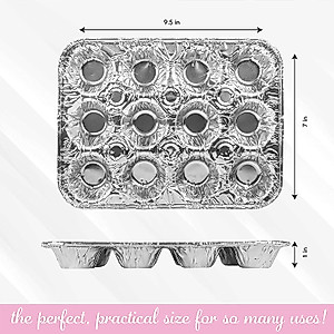 Nicole Fantini Disposable Aluminum 12 Cavity Mini Muffin Foil Pan (4)