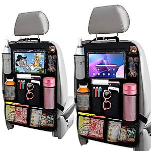 2Pcs Backseat Car Organizer - Car Seat Organizer Car Seat Kick Protector Seat Protector Car Organizer Back Seat Tablet Holder for Car Back Seat Organizer - Car Organizers and Storage for Car Gadgets