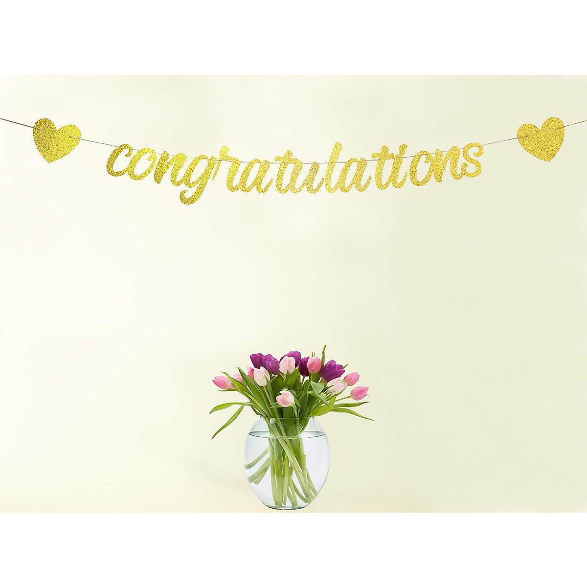 Congratulations Banner Gold Glitter Congratulations Graduation Banner Congratulations Banner Graduation 2024 Congratulations Graduation Party Decorations for College Graduation Party Decorations
