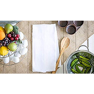 WHITESTEM Flour Sack Dish Towels | 15”X25” | 12-Pack | White | 130 Thread Count Ring Spun Cotton, Kitchen Dish Towels, Kitchen Towels, Hand Towels, Tea Towels and Dish Cloths