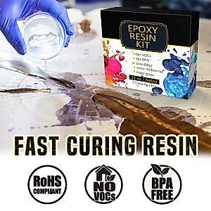 Insnug Epoxy Resin Kit Supplies - Resin for Silicone Molds, Resin Molds Tumbler Jewelry Making Kit, 32 oz Clear 2 Part Arts & Crafts Silcone Molder Keychain Hardener Casting Molds