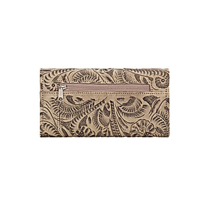 American West Leather Ladies' Annie's Secret Tri-Fold Wallet