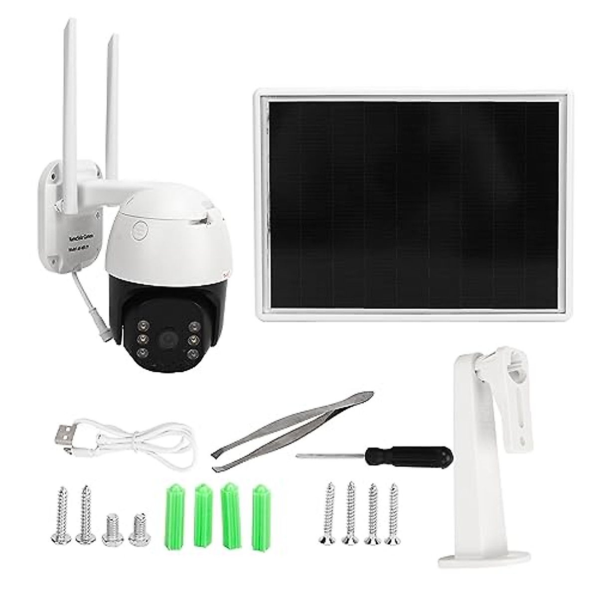 Solar Security Camera, 1080P Solar & Battery Powered Outdoor Camera with PIR Human Detection, APP Video Playback, IP66 Waterproof, for Home Security