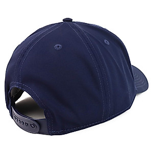 Armycrew XXL Oversize High Crown Adjustable Plain Solid Baseball Cap - Navy