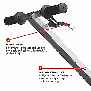 TOMAHAWK 6" Early Entry Concrete Saw Walk Behind Green Joint Saw with 3.5HP Gas Powered GX120 Honda Engine and Dust Control