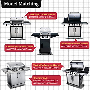 GGC 18" Grill Grates Replacement for Charbroil 463347017, 463377017, 4 Burner Performance Grill 463376018P2, 463376117, 463377117, 463673617, 463347519, 3 PCS 18 x 25 Cast Iron Grates for Char-Broil
