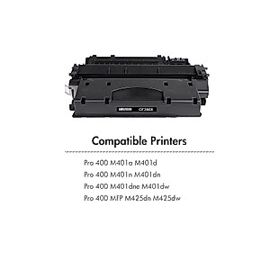 80X CF280X 2 Pack Toner Cartridge Compatible CF280XD Replacement for HP 80X CF280X 80A CF280A Toner Cartridge for HP Pro 400 M401A M401D M401N M401DNE MFP M425DN Printer Black