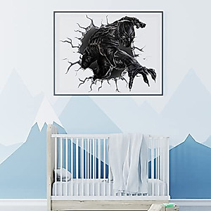 3D Superhero Wall Decals Vinyl Art Home Decor Kids Room Playroom Studios Wall Décor PVC Decoration Gift Supplies(15.7“x19.6")