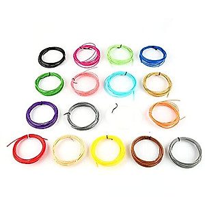 AKOAK Environmental Protection Material 3D Pen/3D Printer Filament,1.75mm Low Temperature PCL Filament Refills,Pack of 5(Black,White,Silver,Grey,Nude),16.4 Feet Each Color