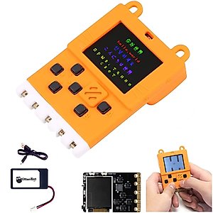 KittenBot Meowbit Card-Sized Retro Game Computer Codable Console for Microsoft Makecode Arcade & Python Video Game Compatible Micro:bit Expansion Board for Robot Building with Battery