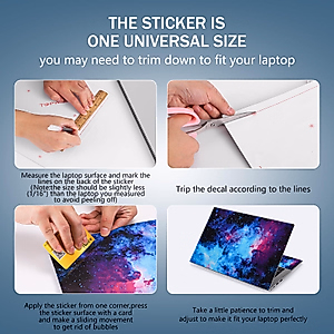 Laptop Notebook Skin Sticker Cover Decal Fits 12 13 13.3 14 15 15.4 15.6 inch Laptop Protector Notebook PC | Easy to Apply, Remove and Change Styles (Galaxy)