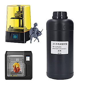 3D Print Resin, Fast Curing Speed 3D Resin Good Hydrophilicity Universal Washable Low Shrinkage for Dental Model(Grey)