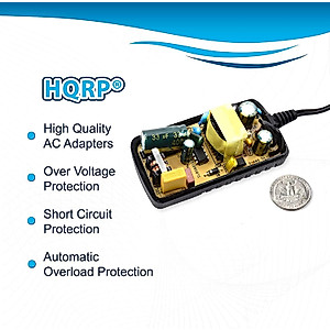 HQRP 5V 2.5A AC Adapter Power Supply Compatible with Raspberry Pi 3 Model B B+ A+ Plus; Banana Pro [UL Listed] Plus HQRP Euro Plug Adapter