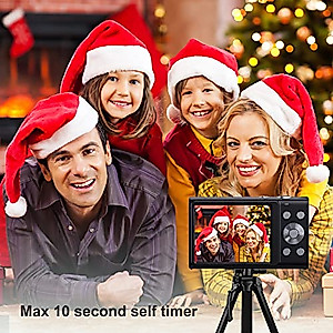 Digital Camera Point and Shoot Camera 2.7K 48MP Kids Camera with 16X Digital Zoom, 32G SD Card