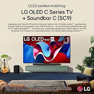 LG Sound Bar SC9S Perfect Matching for OLED C TV with IMAX Enhanced and Dolby Atmos