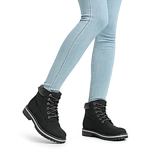 Bruno Marc Women's Winter Snow Boots,Faux Fur Lining Ankle Booties,Ladies Comfortable Work Short Boots Outdoor,Black,Size 10,SBSB2303W