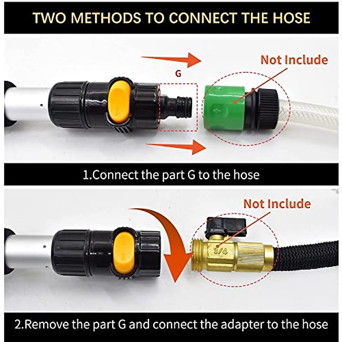 JooMoo Gutter Cleaning Tools - Gutter Cleaners from The Ground, Telescoping Cleaner Wand for Garden Hose