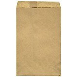 100 Pack Brown Kraft Paper Bags, 5" x 7.5" Inches, Good for Candy, Cookies, Doughnut, Crafts, Party Favor, Sandwich, Jewelry, Retail Shops, Merchandise- by RJ Displays