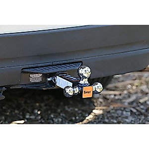 TOPSKY Trailer Hitch Tri Ball Mount & Pin, 1-7/8,2,2-5/16-inch Chrome Hitch Balls, Fits 2-inch Receiver
