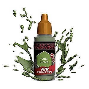 The Army Painter Warpaint Air Army Green - Acrylic Non-Toxic Heavily Pigmented Water Based Paint for Tabletop Roleplaying, Boardgames, and Wargames Miniature Model Painting