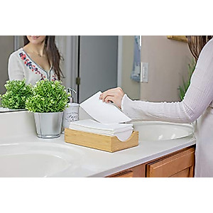 50 Large Disposable Guest Towels for Bathroom, Premium Linen-Like, Multi-Fold, Cloth-Feel Napkins, a Hygienic Solution for Kitchen, Party, Weddings and Events