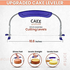 RFAQK 35PCs Cake Turntable and Leveler-Rotating Cake Stand with Non Slip pad-7 Icing Tips and 20 Bags- Straight & Offset Spatula-3 Scraper Set -EBook-Cake Decorating Supplies Kit -Baking Tools