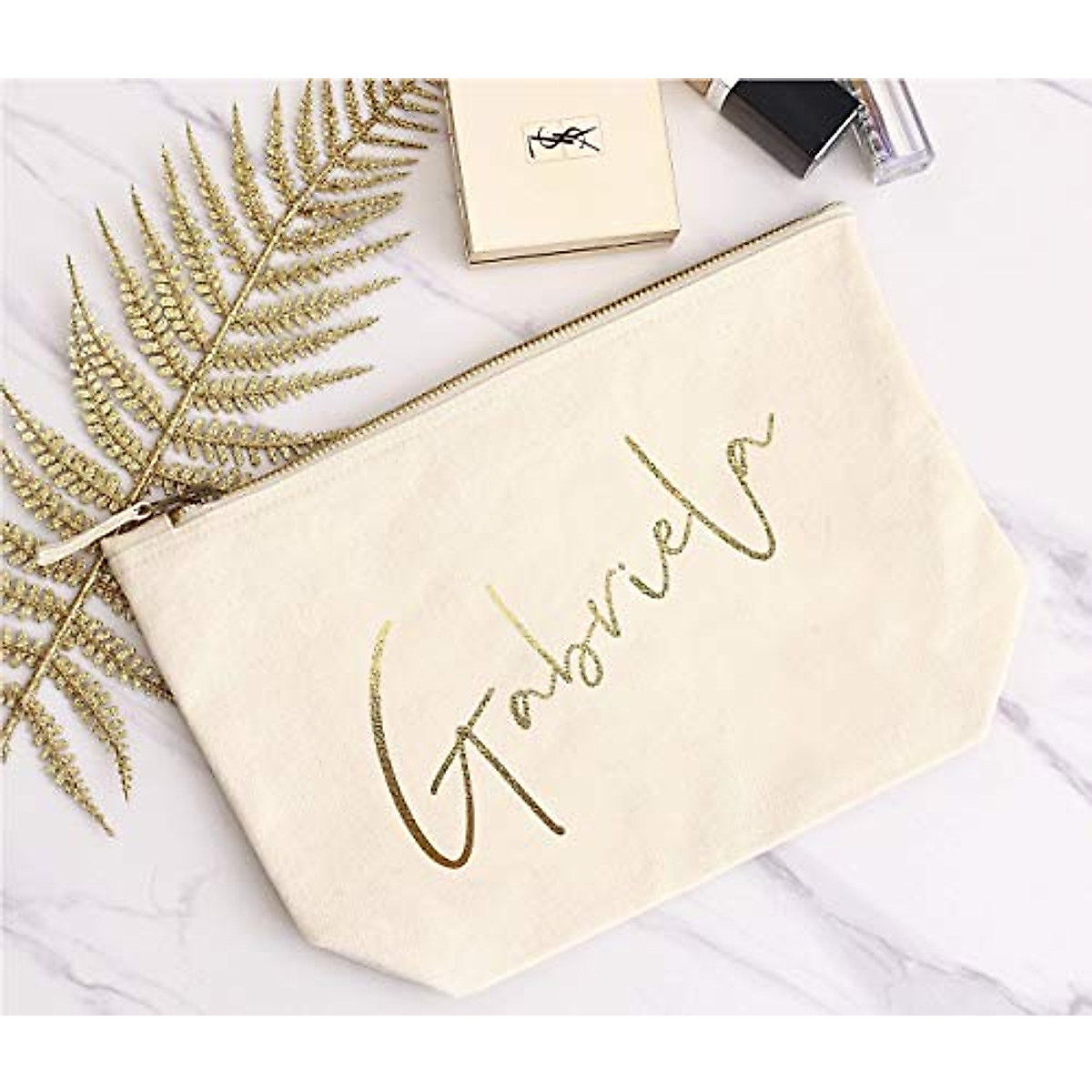 Bridesmaids Makeup Bags Bridesmaids Gift Idea Bridal Party Cosmetic Bags Gifts Maid of Honor Bags Bridesmaid Canvas Personalized Makeup Bags