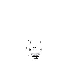 Riedel O Wine Tumbler Viognier/Chardonnay, Set of 4, Clear -11.29 fluid ounces
