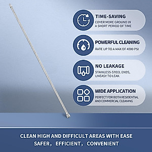 FENG PAI Pressure Washer Extension Wand - 60" Pressure Washer Wands wit Replacement Wand, 1/4" Quick Connect Power Washer Lance, 4000 PSI