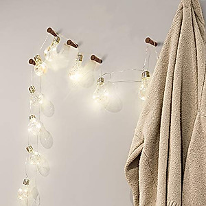 4 Packs Wooden Coat Hooks Wall Mounted Single Wooden Hangers Entryway Wall Hat Rack Wooden Craft Towel Rack (Brown)