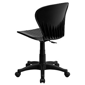 Flash Furniture Sorho Mid-Back Black Plastic Swivel Task Office Chair