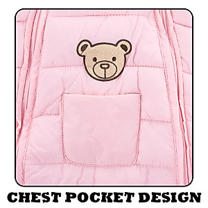 AIMISYOU baby girls snowsuit winter outerwear warm bear coat outfit 3-6-9 months clothes