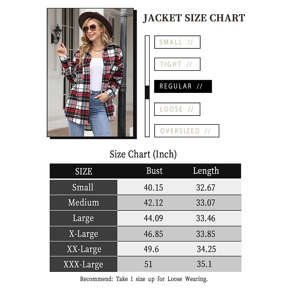 Ladies button shirt long-sleeved plaid top regular-fit casual T-shirt with pockets Khaki Medium