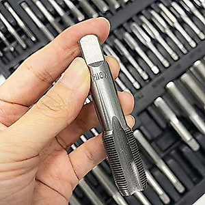 Happybuy 110Pcs Tap and Die Set, Include Metric Tap and Die Set M2-M18, Tungsten Steel Titanium Tap & Die Sets With Storage Case, Large Tap and Die Set For Cutting External & Internal Threads