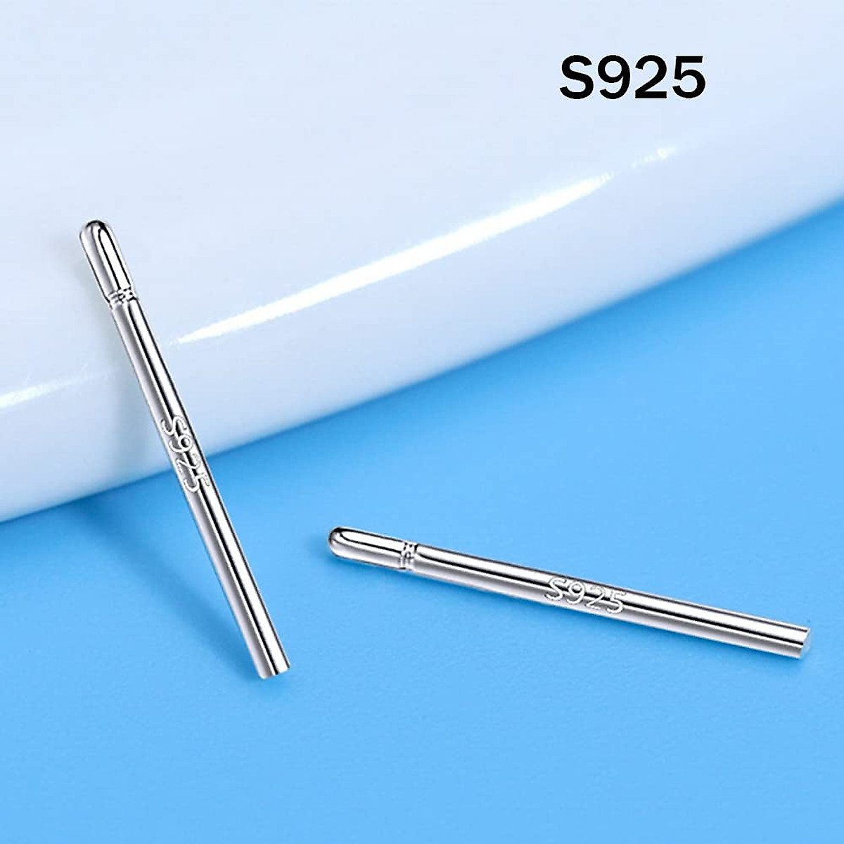 BG&WLing Front Back Earrings Crystal Ball Earring Studs Sparkly Double Ball Sterling Silver Post Stud Earrings Hypoallergenic Dainty Jewelry for Women