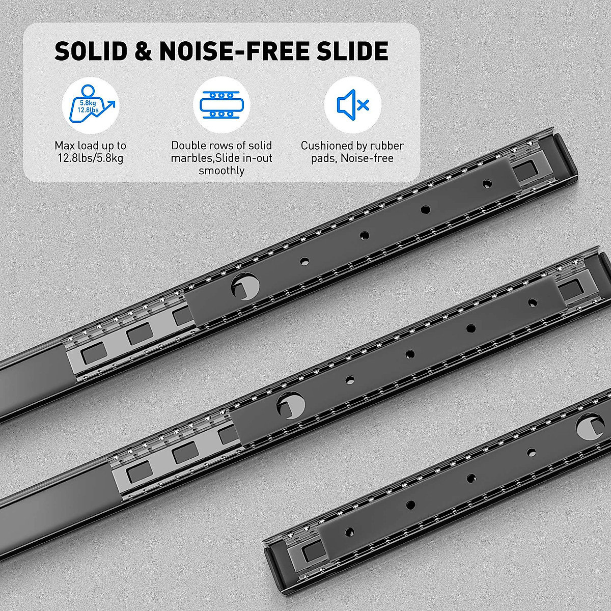 AboveTEK Large Keyboard Tray Under Desk with Wrist Rest, 26.7"×11" Ergonomic Desk Computer Keyboard Stand with Sturdy C Clamp Mount System, Slide-Out Drawer Keyboard Mouse Holder for Office(Black)