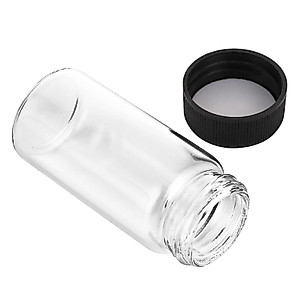 Nicunom 60 Pack Clear Glass Sample Vials with Screw Cap, 20 ml Liquid Sampling Glass Bottles Screwcap Travel Glass Vials