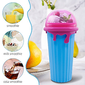 RAUMAXE 2 Pack Slushy Cup Slushy Maker Cup Large Capacity 500ml Frozen Magic Cup Cooling Maker Cup Freeze Mug Milkshake Smoothie Mug