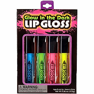 Rhode Island Novelty Assorted Color Glow In The Dark Lip Gloss (4)