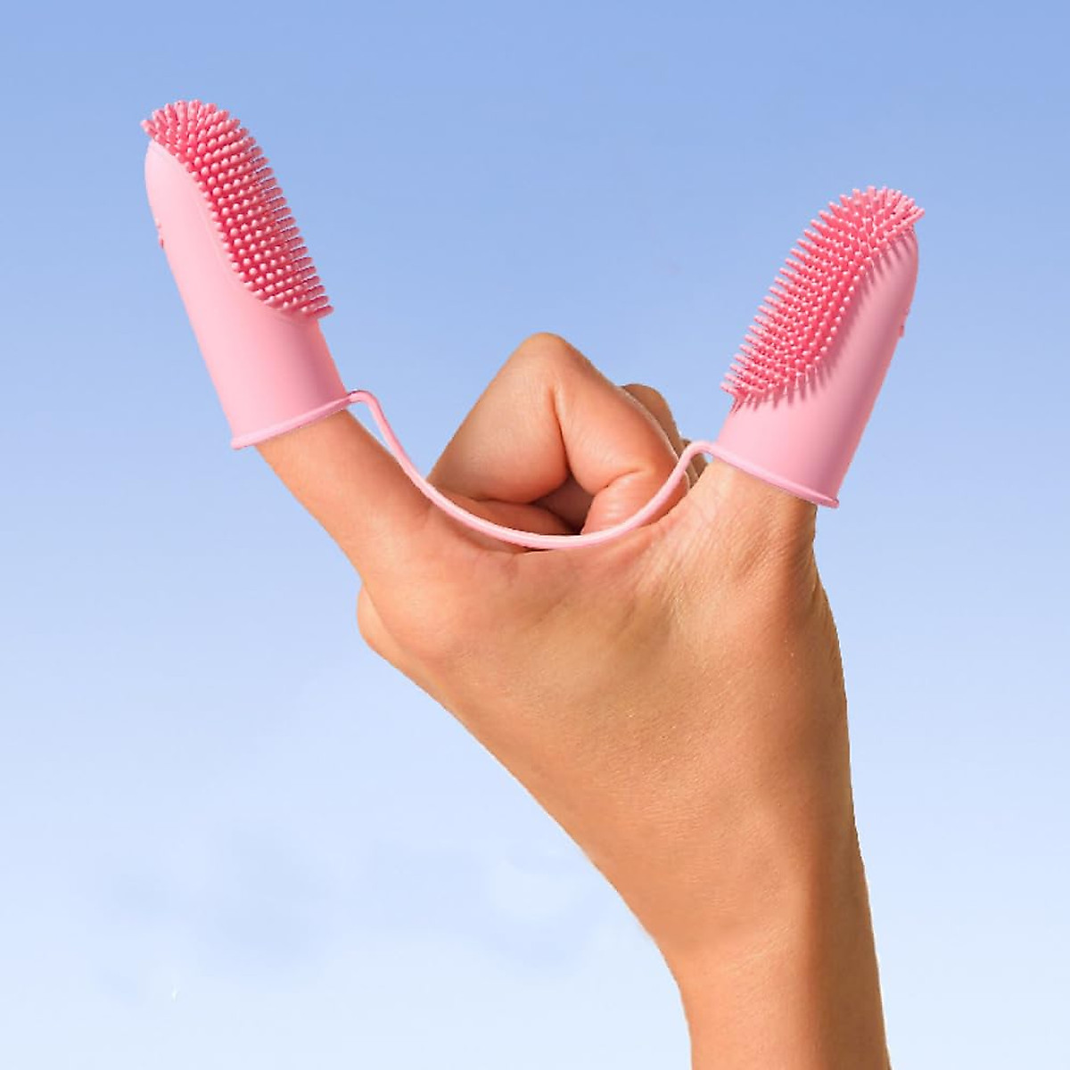 Scrit Dog Finger Toothbrush, 6 Pack Cat Toothbrushes, Two Finger Toothbrush for Pet's Dental Care Teeth Cleaning