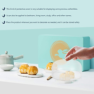 Yardwe Round cake display cover Clear Cake Dome Plate Cover Cake Display Stand Food Plate Lid Cover Cake Serving Platter Cheese Dish Holder food protector cover Cover cake dome cover