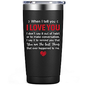 WOELIVE Anniversary Couple Gift for Him, Her - Valentines Day, Christmas, Birthday Gifts for Men, Women, Boyfriend, Girlfriend, Husband, Wife, 20oz Stainless Steel Tumbler