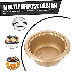 Luxshiny Rice Cooker Liner Asian Rice Interior Accessories Stainless Steel Container Electric Cooker Inner Rice Cooking Pan Stockpot Cooking Pot Inner Cooking Pot Rice Cooker Replace Pot