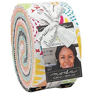 Creativity Shell Creativity Glows Jelly Roll 40 2.5-inch Strips Moda Fabrics 47530JR, Assorted