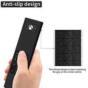 EVAHOM Silicone Case for PDP Gaming Multipurpose Media Remote Control: Xbox Series X,S/Xbox One/Xbox,Anti-Slip Shockproof Waterproof Remote Cover for PDP Xbox One,Protective Sleeve Black