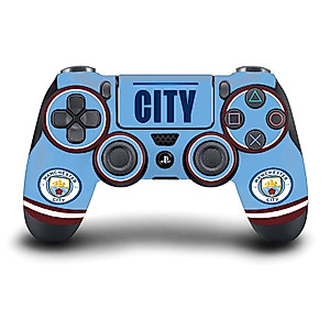 Head Case Designs Officially Licensed Manchester City Man City FC 2022/23 Home Kit Logo Art Vinyl Sticker Gaming Skin Decal Cover Compatible With Sony PlayStation 4 PS4 DualShock 4 Controller