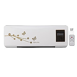 Mini Air Conditioner, Cooling Heating Wall Hanging Air Conditioner with Digital Display Remote Control for Bathroom Bedroom