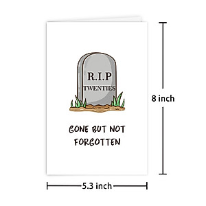 Chomerry 30th Birthday Card, Funny 30th Birthday Card for Friend Son Daughter Sister Brother, Say Goodbye to 20th, Grow Up Card