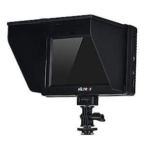 7 inch 4K HDMI Field Monitor Kit, VILTROX DC-70 II on Camera Monitor with HDMI Output, Peaking Focus Assist Video Monitor with Sunshade Hood/Battery